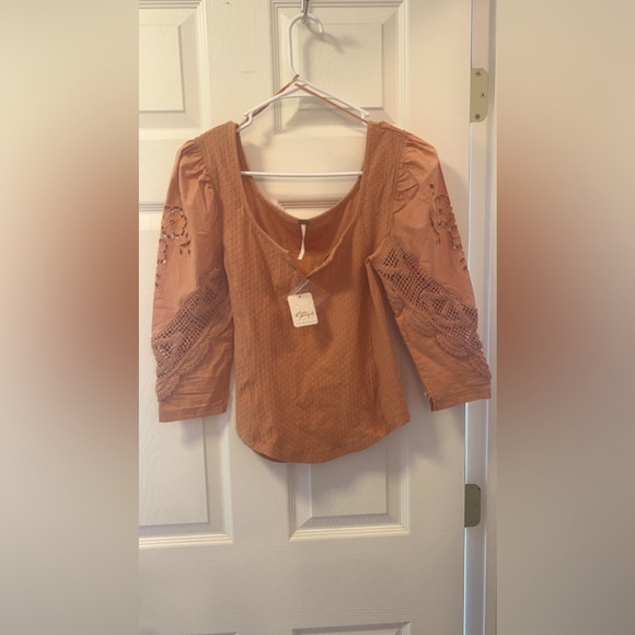 Free People | Tops | Free People Light Orange Top | Poshmark
